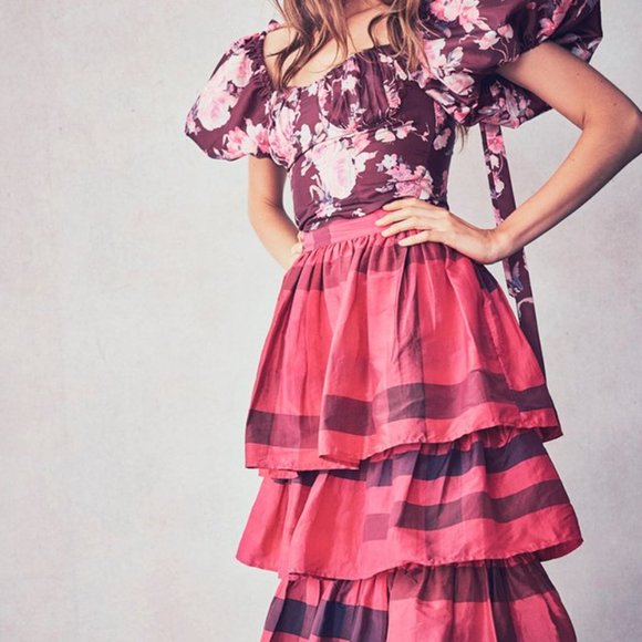 LoveShackFancy | Skirts | Loveshackfancy Julieta Tartan Ruffle Skirt ...